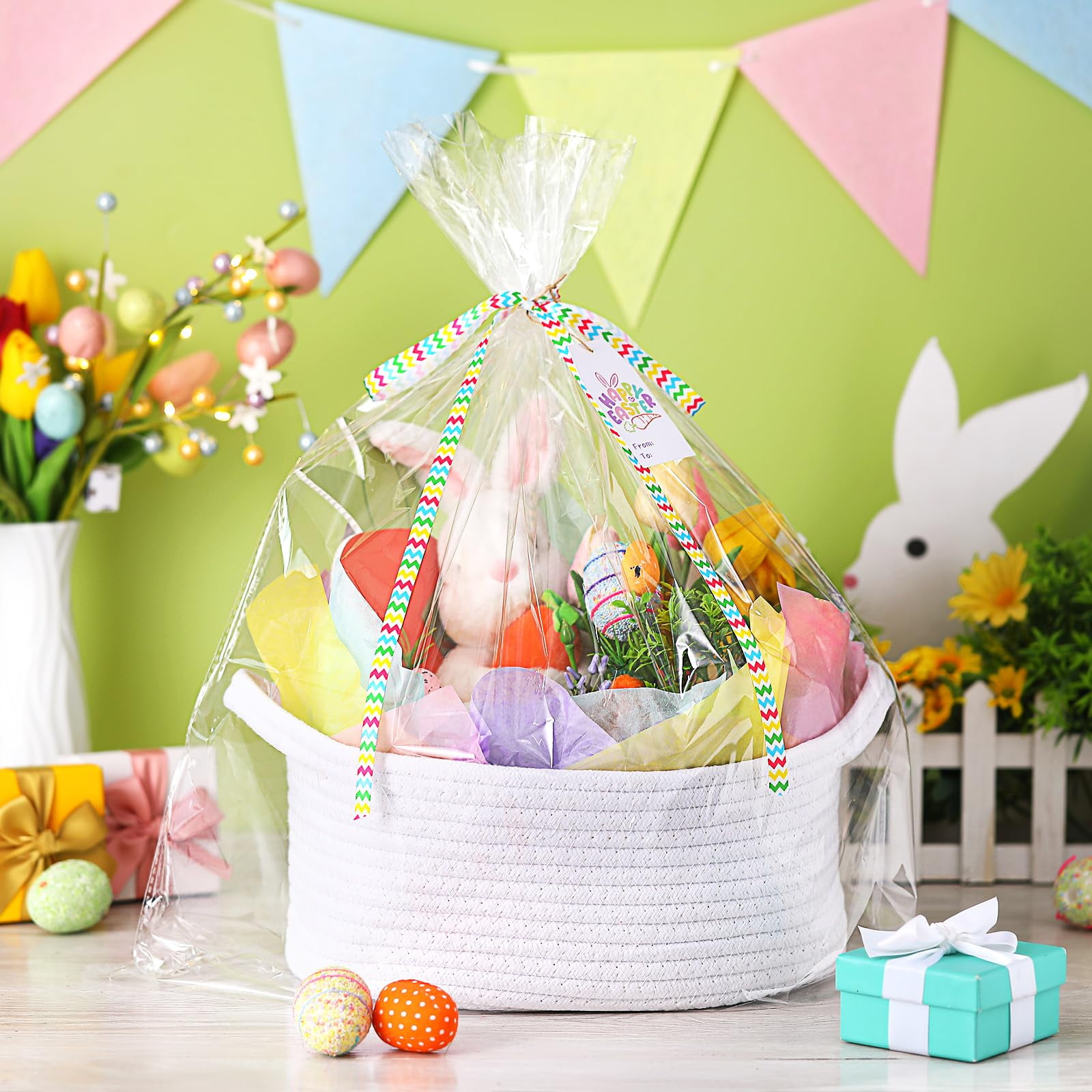 Pickmesh Easter Gift Basket DMF15 Cute Small Woven Basket with Gift ...