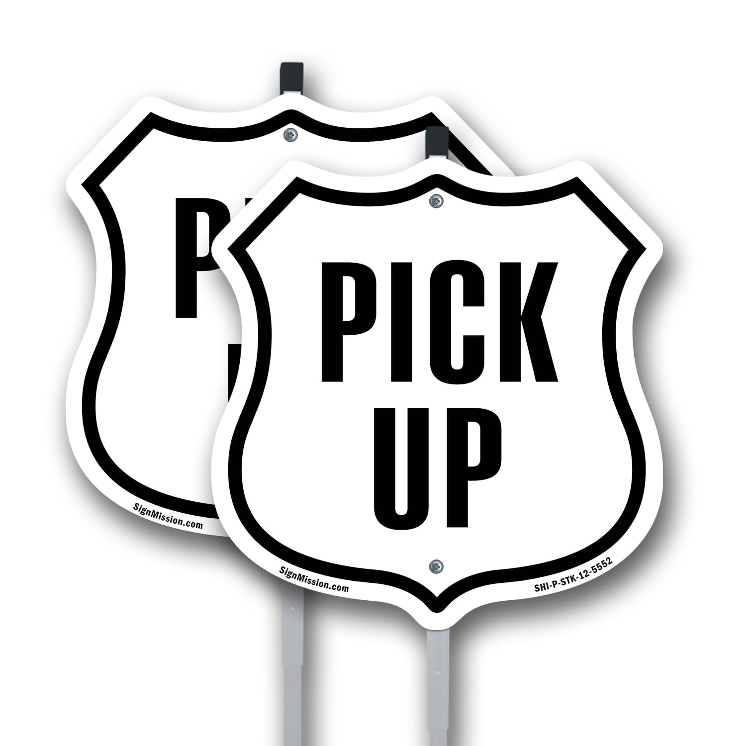 Pickup (2 Pack) 12 inch X 12 inch Shield Shaped Commercial Grade ...