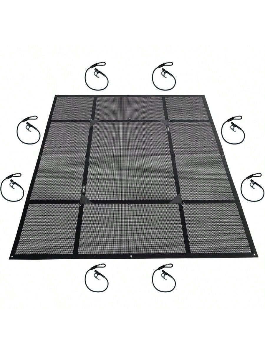 Pickup Truck Bed Tarp 7 1 W X 7 6 L - Heavy Duty Black Mesh Cargo Net ...