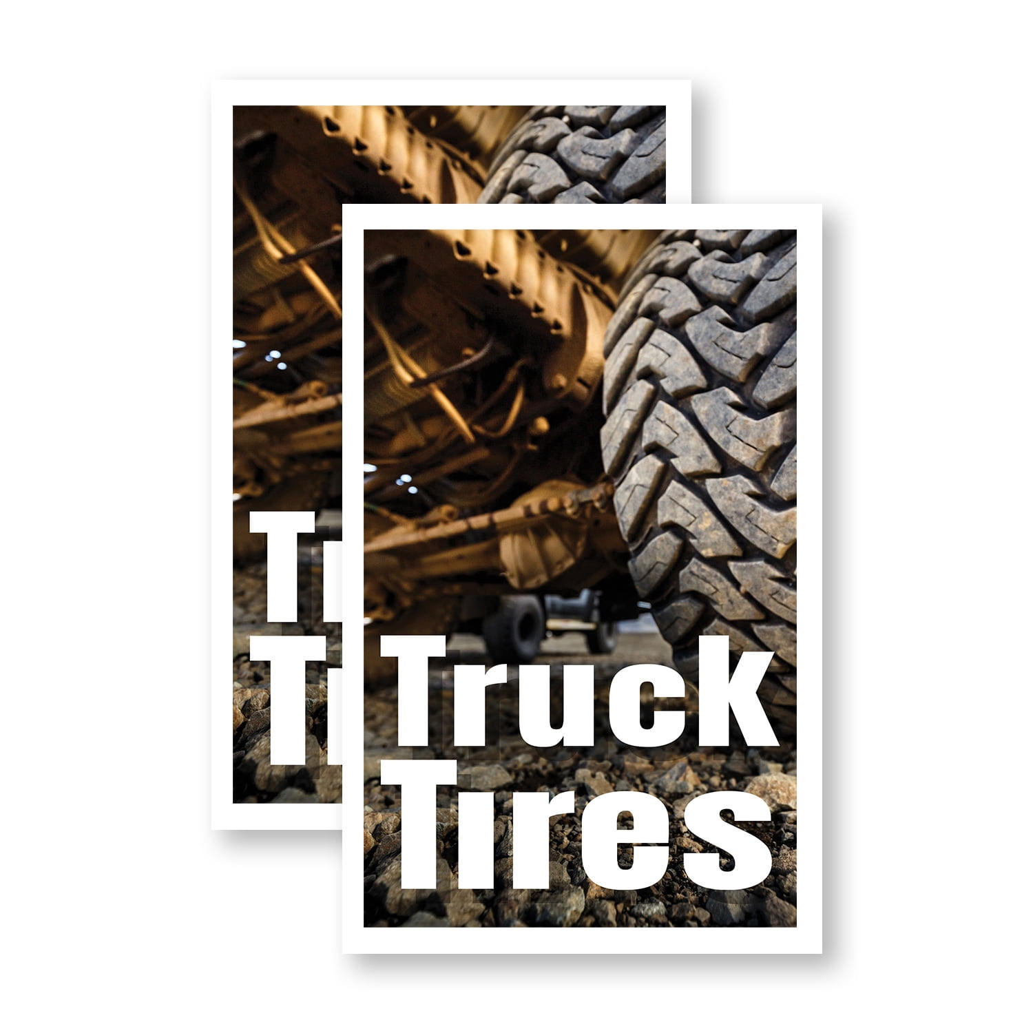 Pickup Truck Tires (2-Pack) 24 Inch x 36 Inch Vinyl Decals | Sign ...