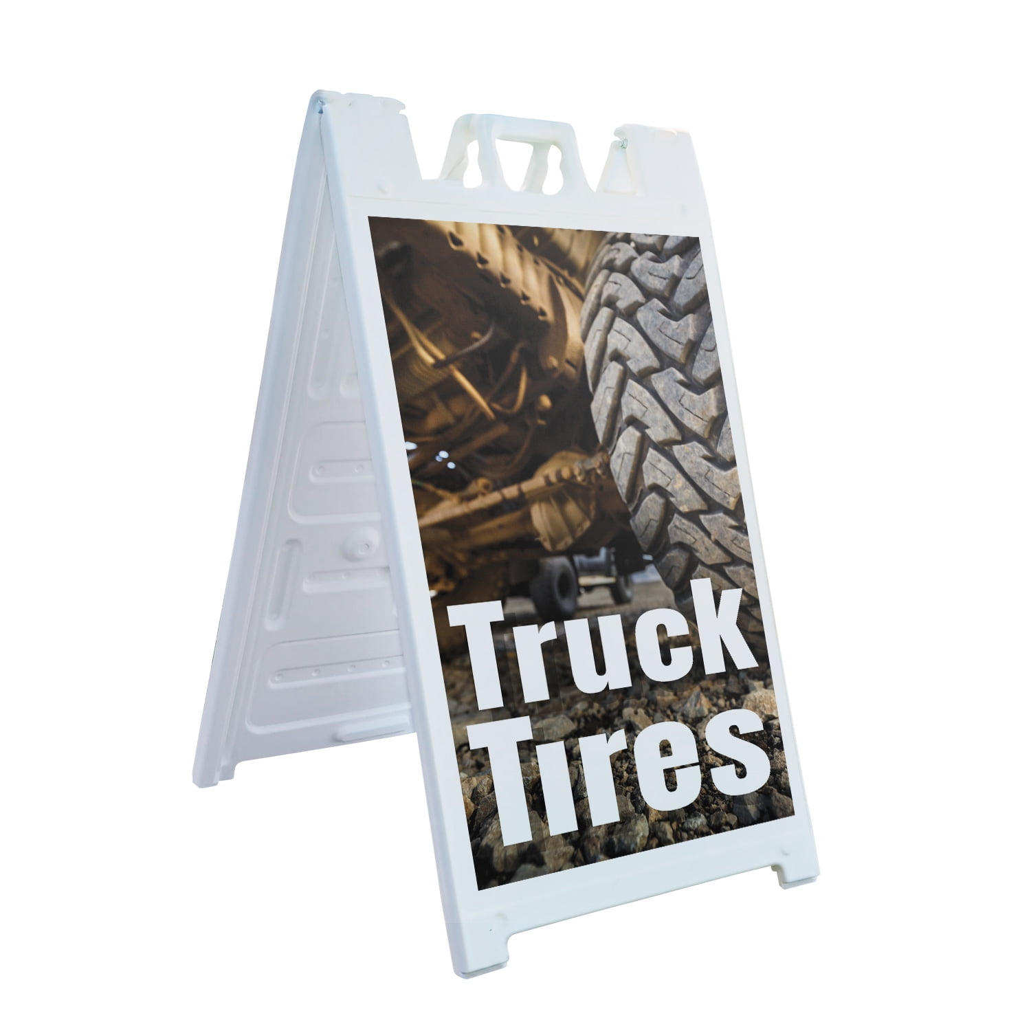 Pickup Truck Tires 24" x 36" Double Sided A-Frame Sidewalk Sign ...