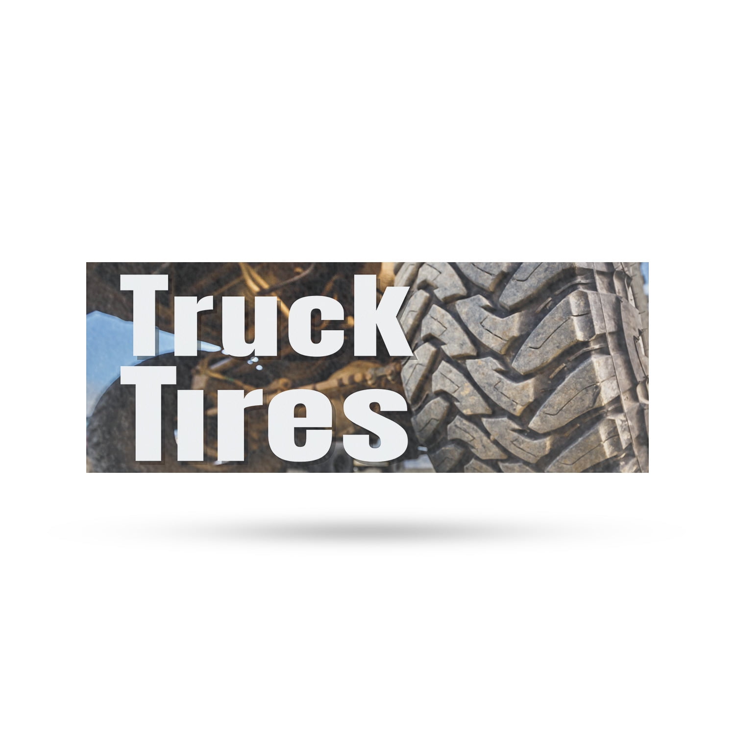 Pickup Truck Tires Vinyl Decal 48 Inch x 18 Inch Weatherproof Heavy ...