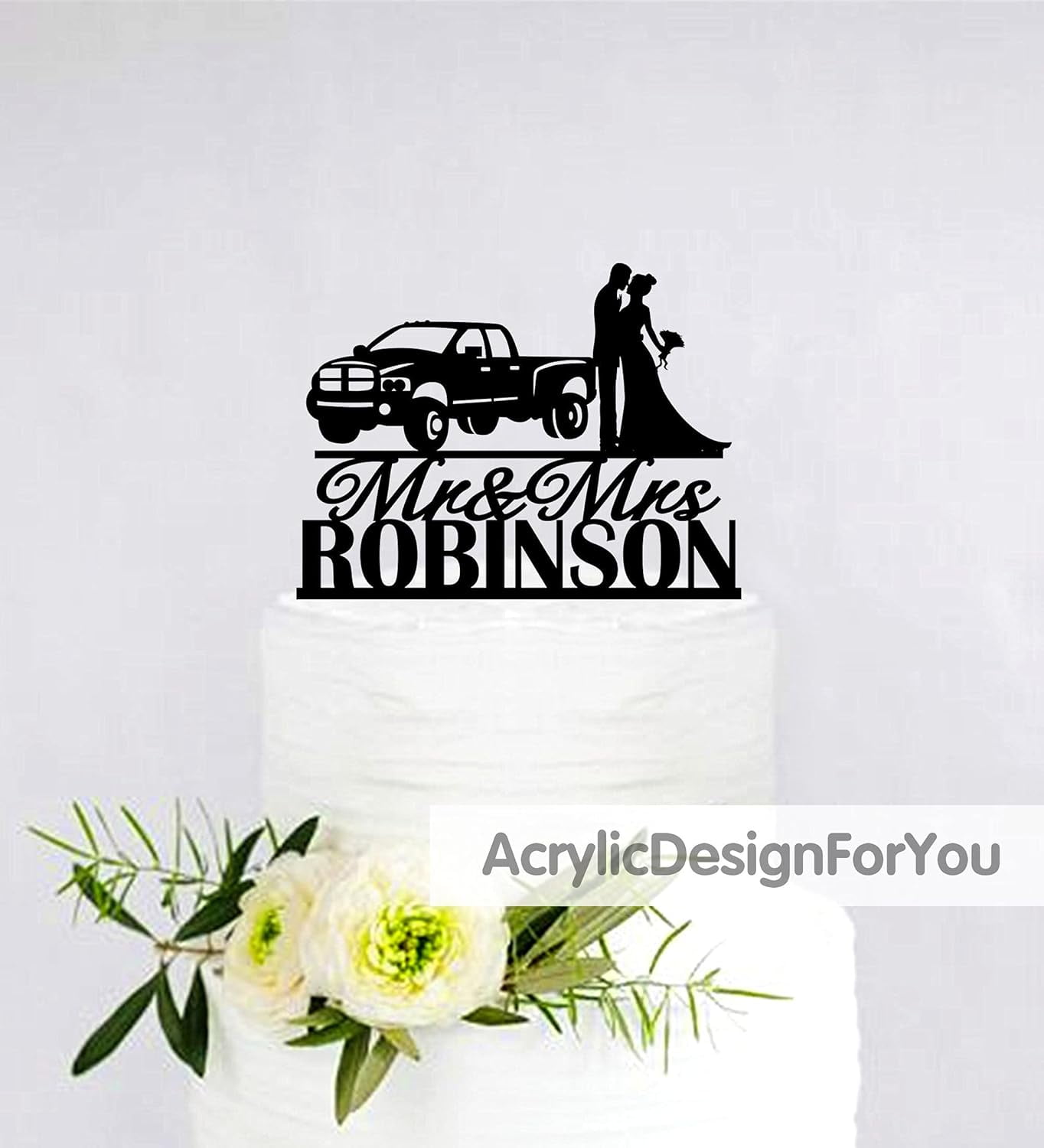 Pickup Truck Wedding Cake Topper | Couple Cake Topper With Truck ...