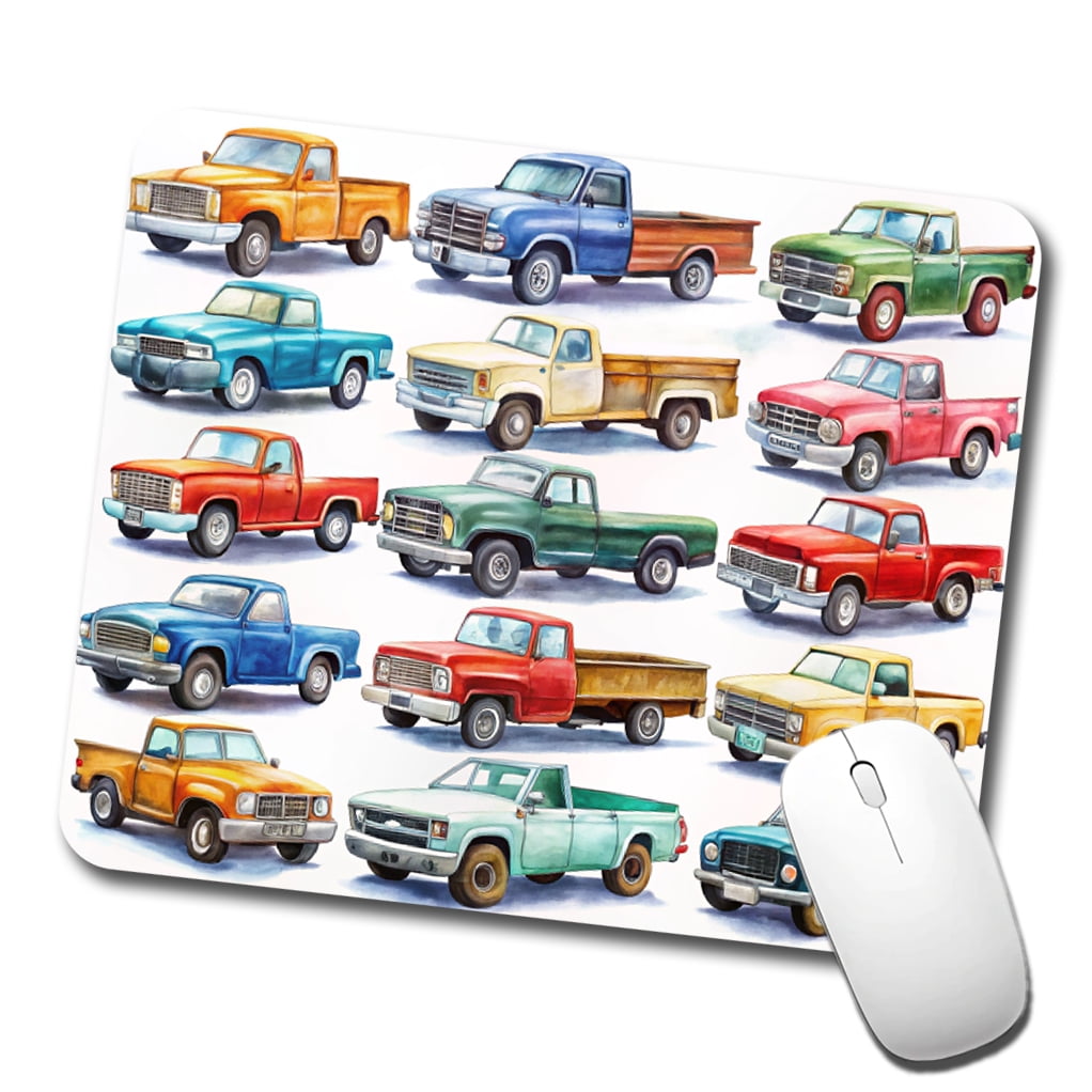 Pickup Trucks Watercolor Mouse Pad Low Profile Gaming Mat - Walmart.com