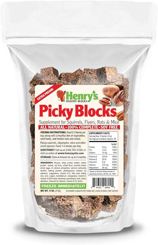 Picky Blocks - Nutritionally Complete Food for Squirrels, Flying ...