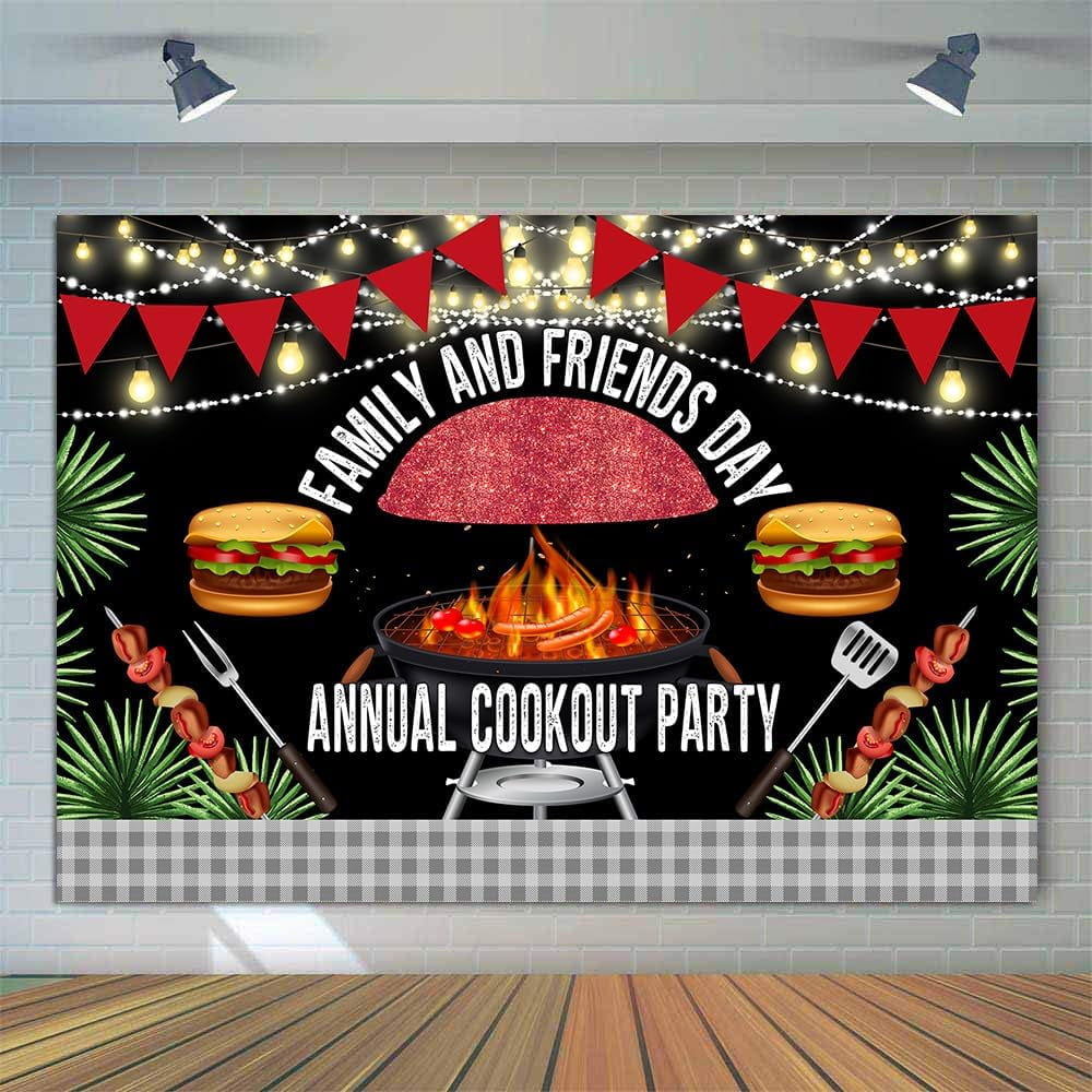 Picnic Backdrop Family and Friends Day Annual Cookout Party Photo ...