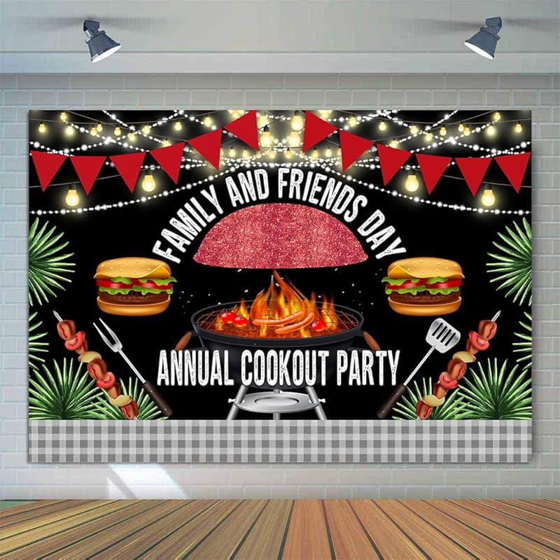 Picnic Backdrop Family and Friends Day Annual Cookout Party Photo ...