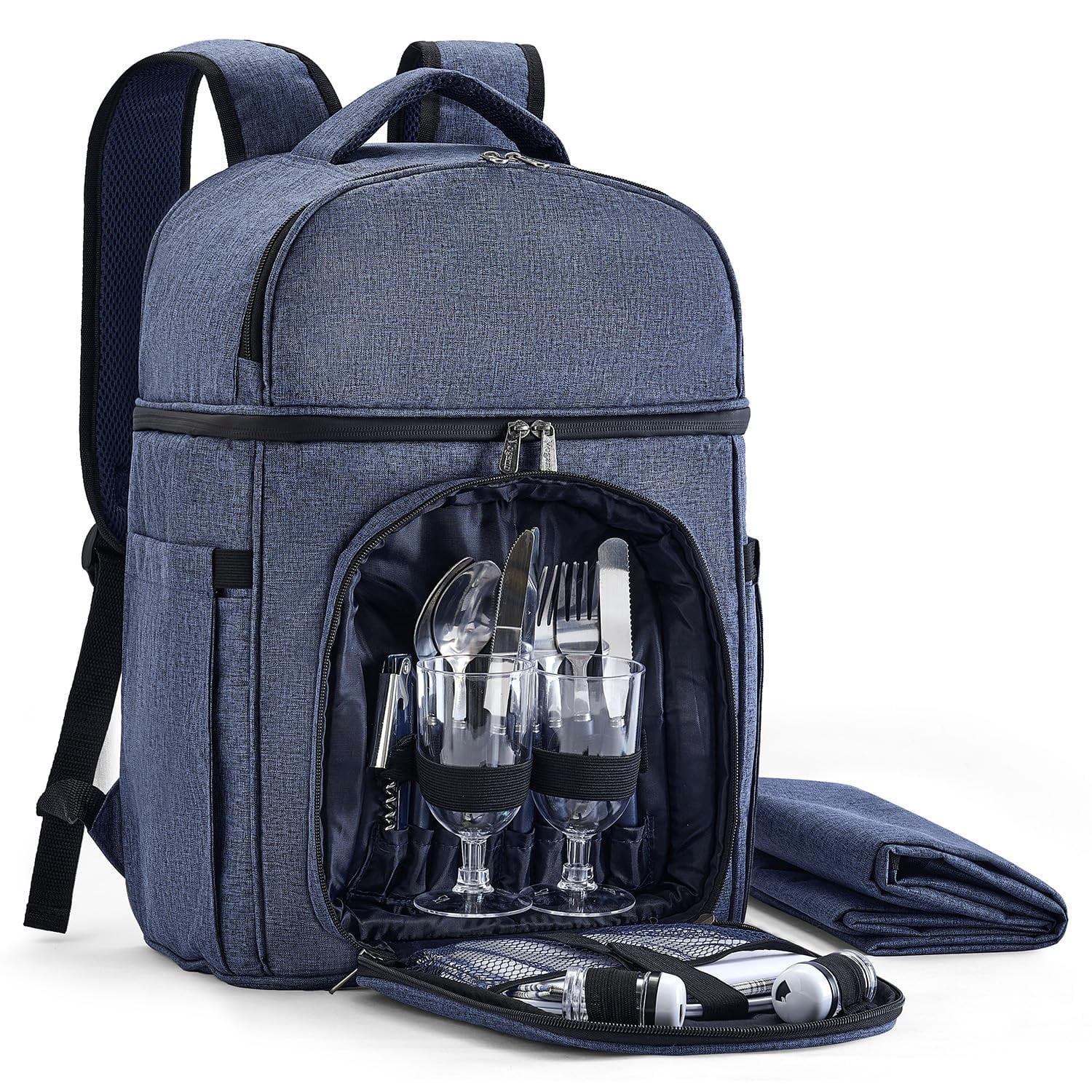 Picnic Backpack & Accessories - Picnic Set for 2 Person with 2 ...