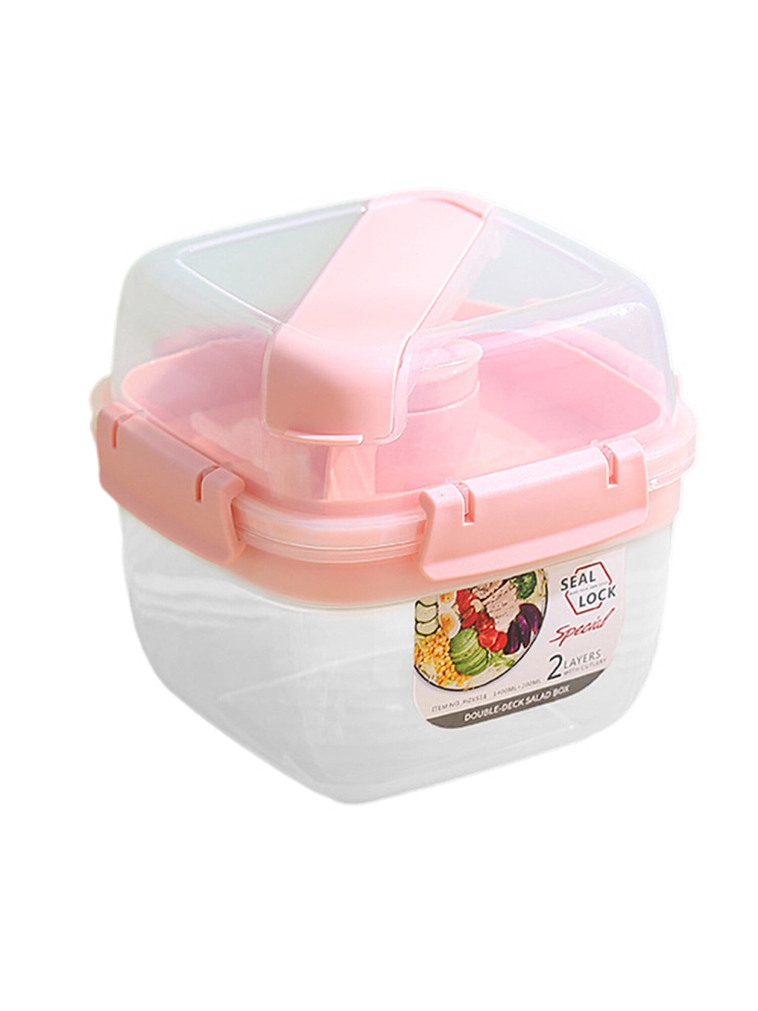 Picnic Basket Double-Layer Bento For Freshness Simple Grid Style ...