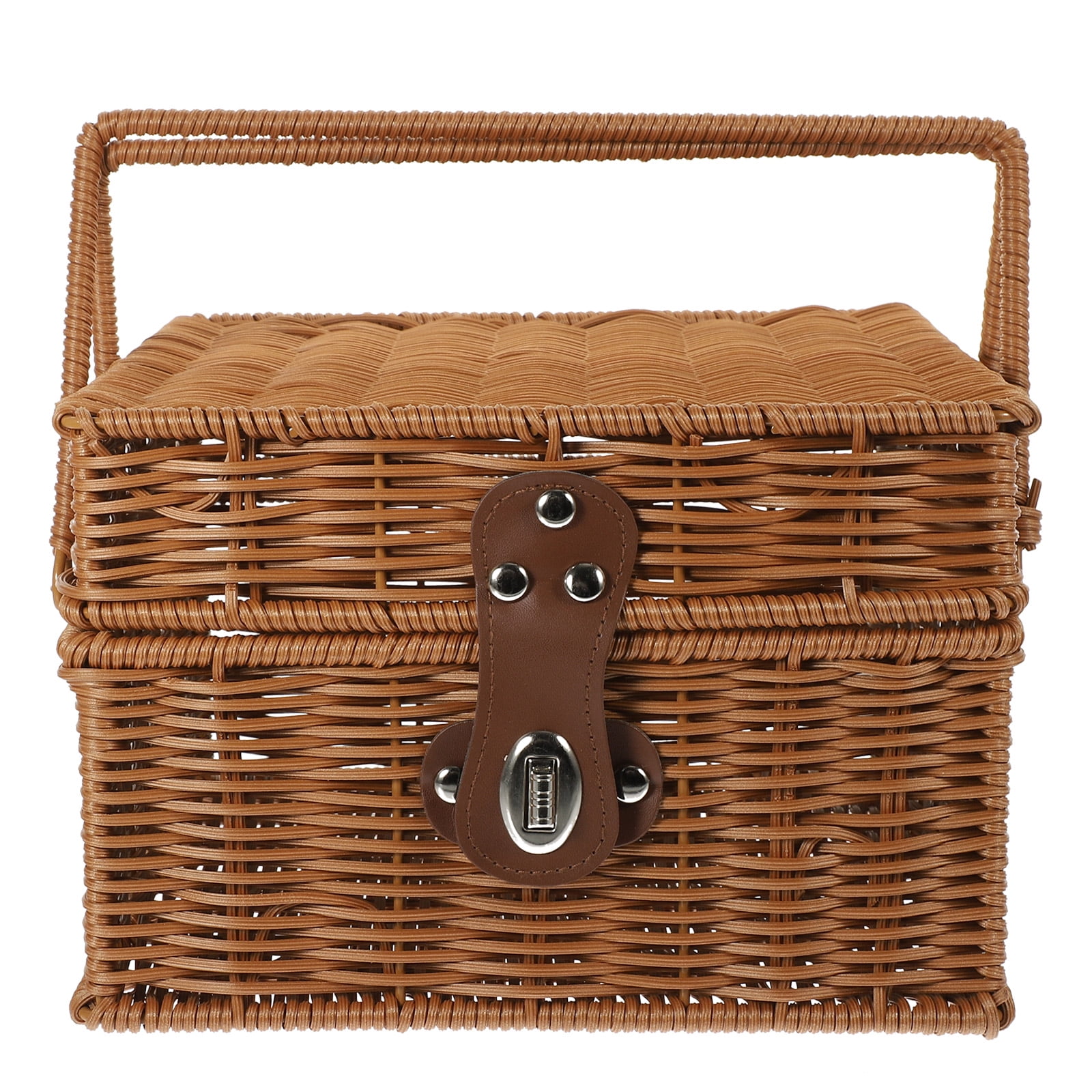 Picnic Basket Gift Boxes Wicker Camping Storage Portable Large Home ...