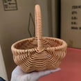 Woven Basket Handwoven Basket Rattan Flower Basket Bouquet Floral ...