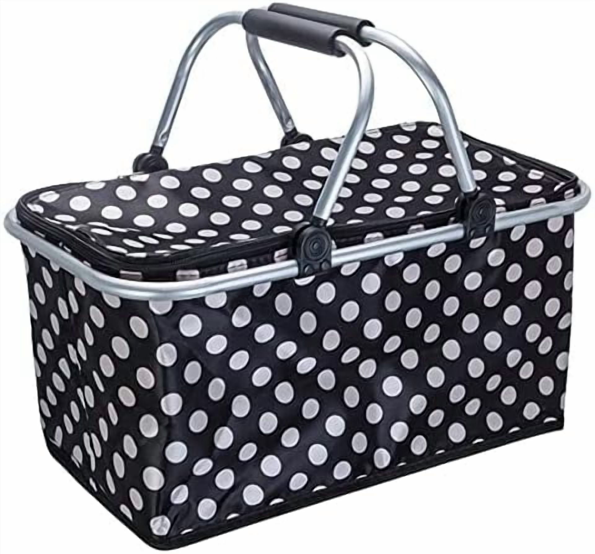Picnic Baskets Large Size Insulated Picnic Basket Foldable Shopping ...