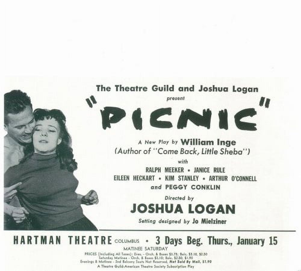 Picnic (Broadway) - movie POSTER (Style A) (11" x 17") (1953) - Walmart.com