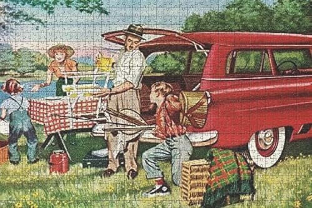 Picnic Camping Puzzles for Adults 500 Pieces, Spring Party Jigsaw ...
