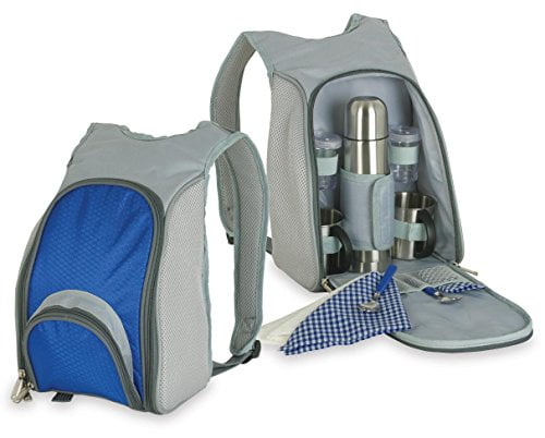 Picnic Coffee Set for Two Includes Stainless Steel Mug, Spoon, Napkin ...