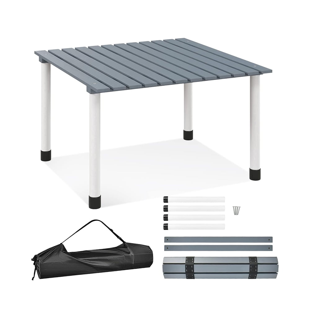 Picnic Folding Table Wood Roll Up Outdoor Camping Beach Dining Use Low ...