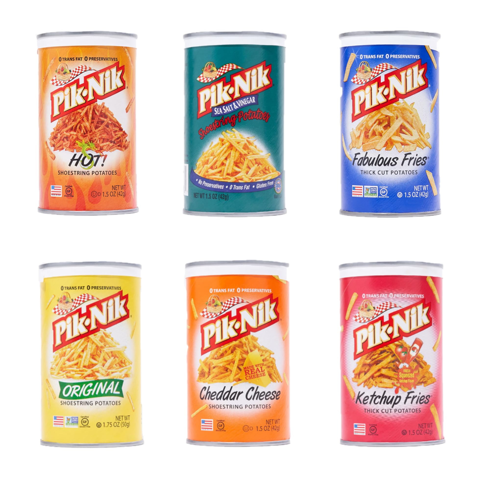 Picnic Foods Variety Pack STF9 - Pack of 6 - Shoestring Fries - Potato ...