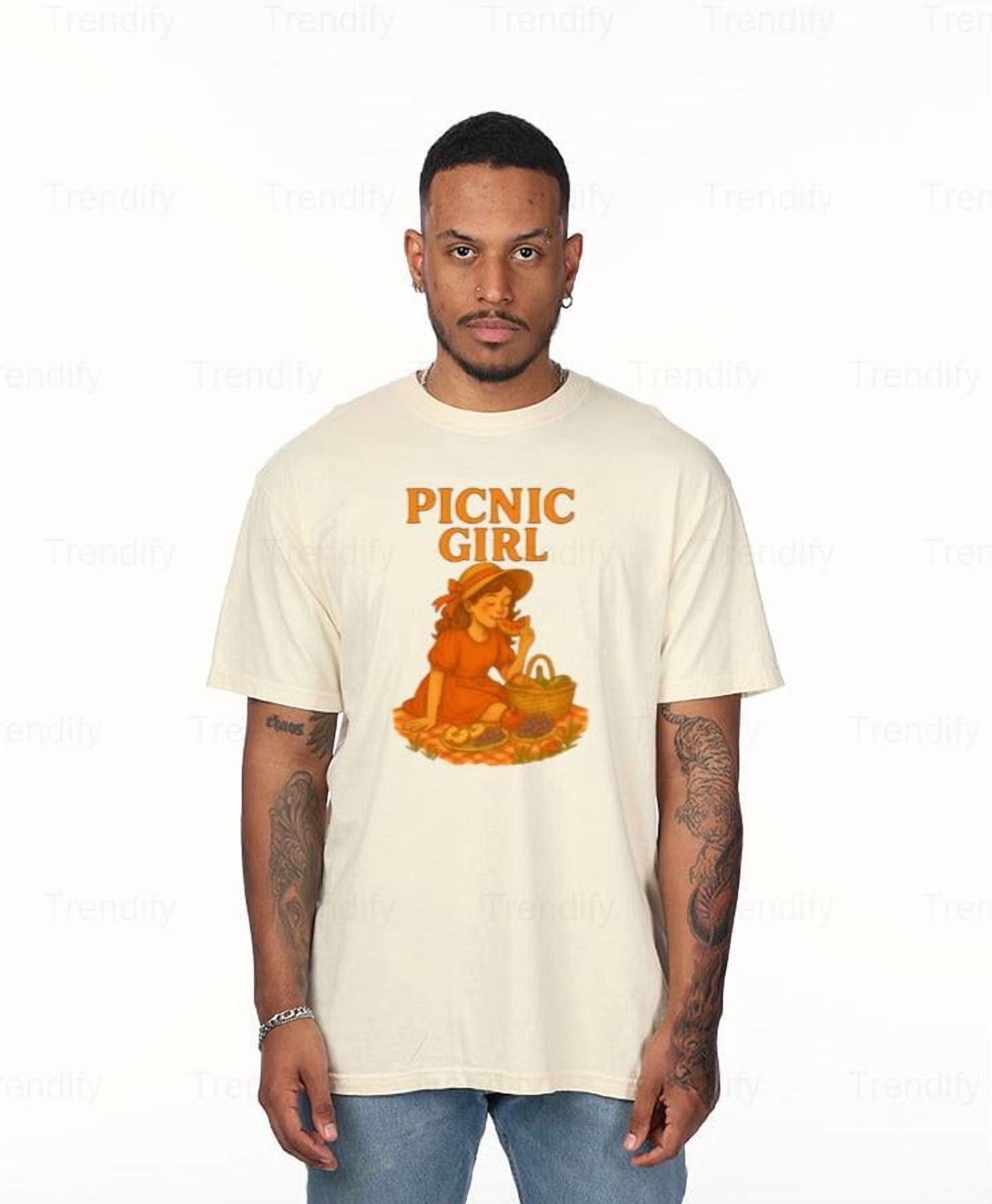 Picnic Girl Cottagecore Aesthetic Watermelon Summer Picnic Vibe T Shirt up to 5XL - Walmart.com