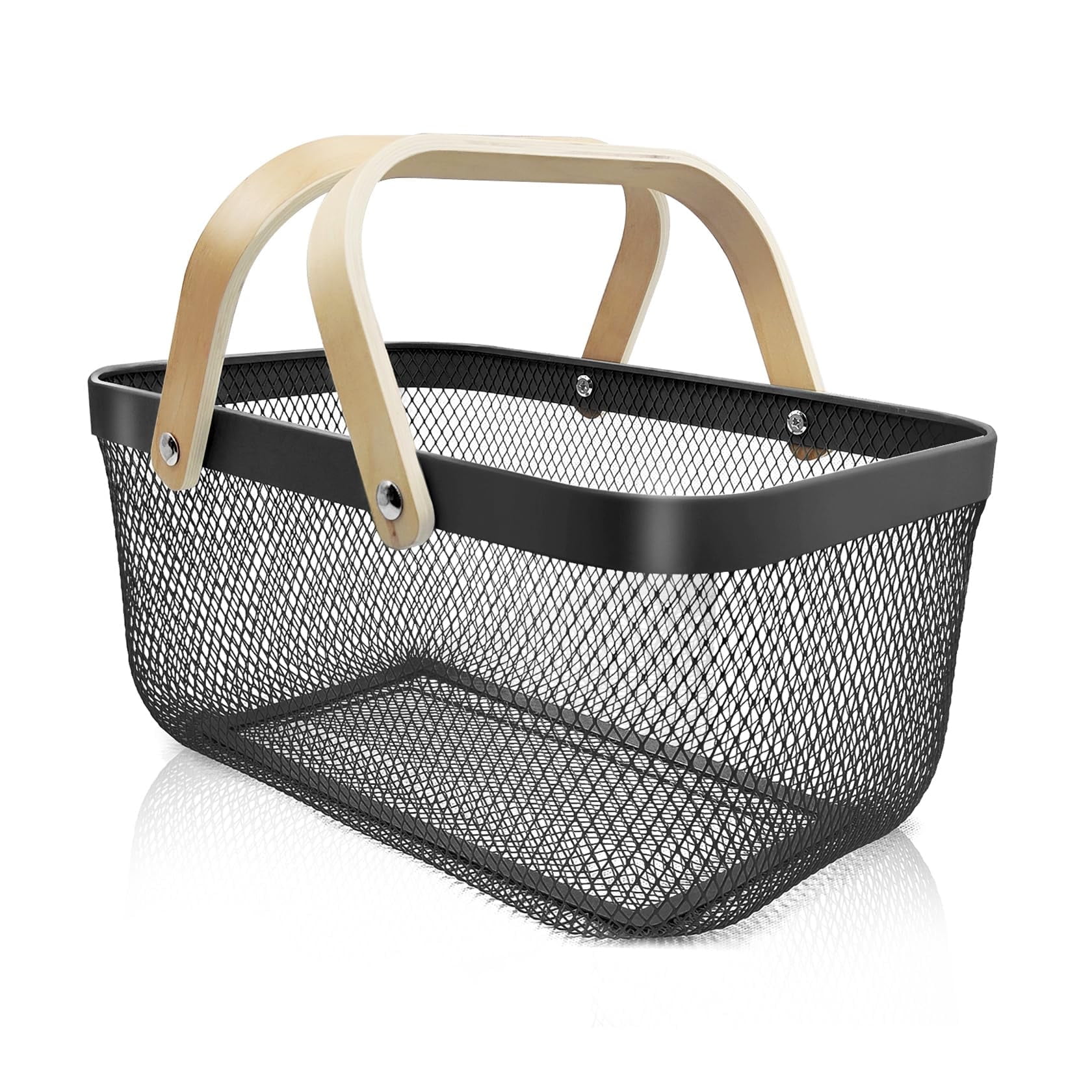 Picnic Harvest Basket Wire Metal Mesh Steel Garden Basket - Produce ...