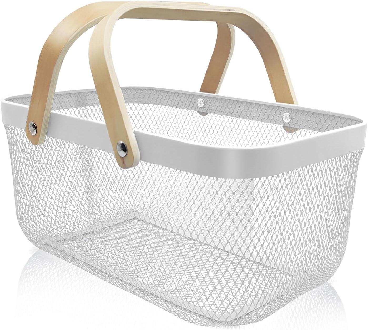 Picnic Harvest Basket Wire Metal Mesh Steel Garden Basket - Produce ...