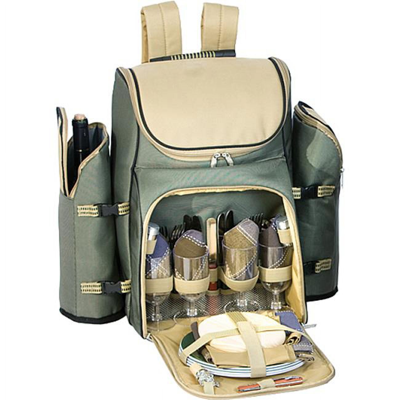 Tandoor 4 Person Deluxe Picnic Backpack w Insulation - Walmart.com