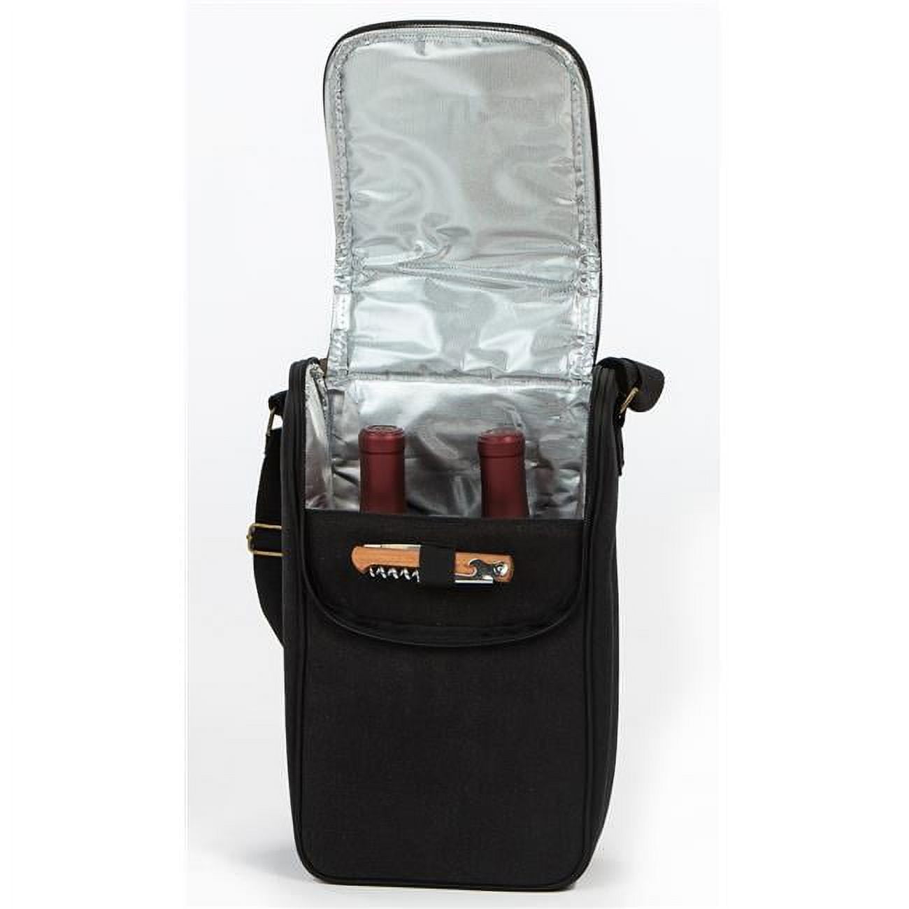 Picnic Plus PSM-214BL BYOB Double Bottle Wine Bag - Black - Walmart.com
