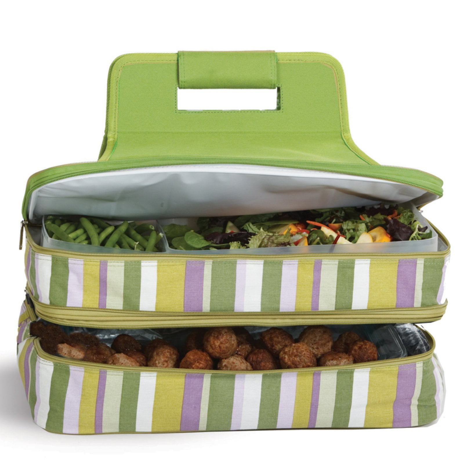 Picnic Plus PSM-721LR Entertainer Hot & Cold Food Carrier- Lime Rickey ...