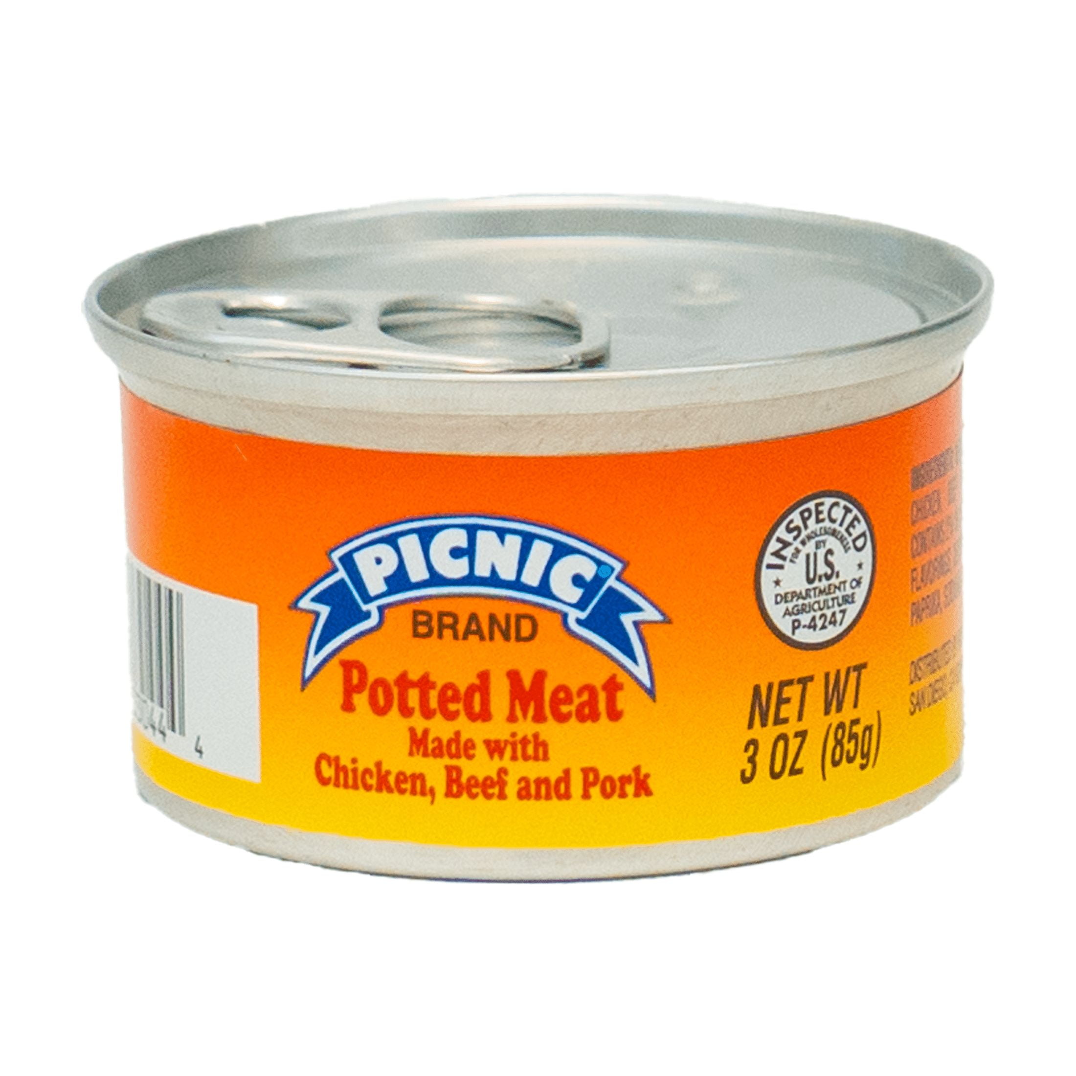 Picnic, Potted Meat, 3oz (85g), Chicken and Pork, Aluminium Can ...