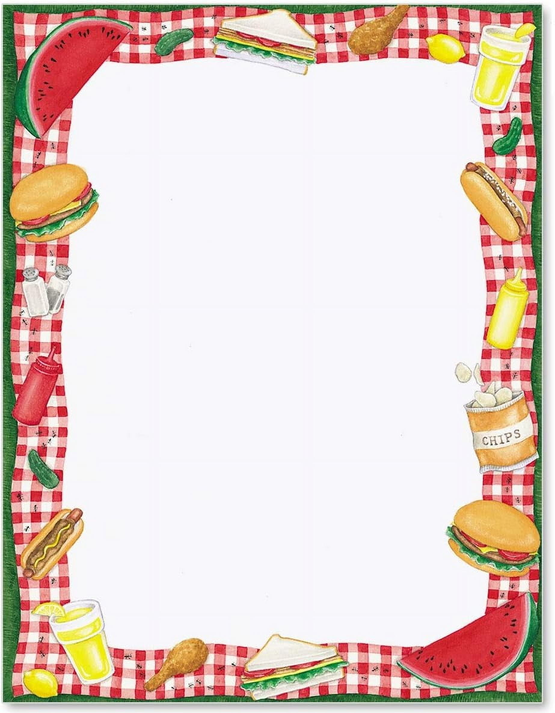 Picnic Stationery, Letters, Cards, Invites, Border Papers, Letterhead 8 ...