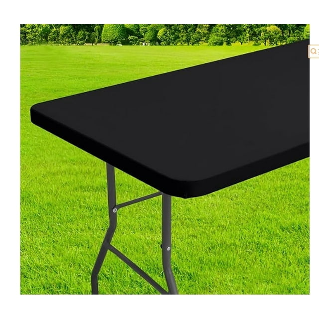 Picnic Table Cover Rectangle Table Cloth Waterproof Polyester Elastic ...