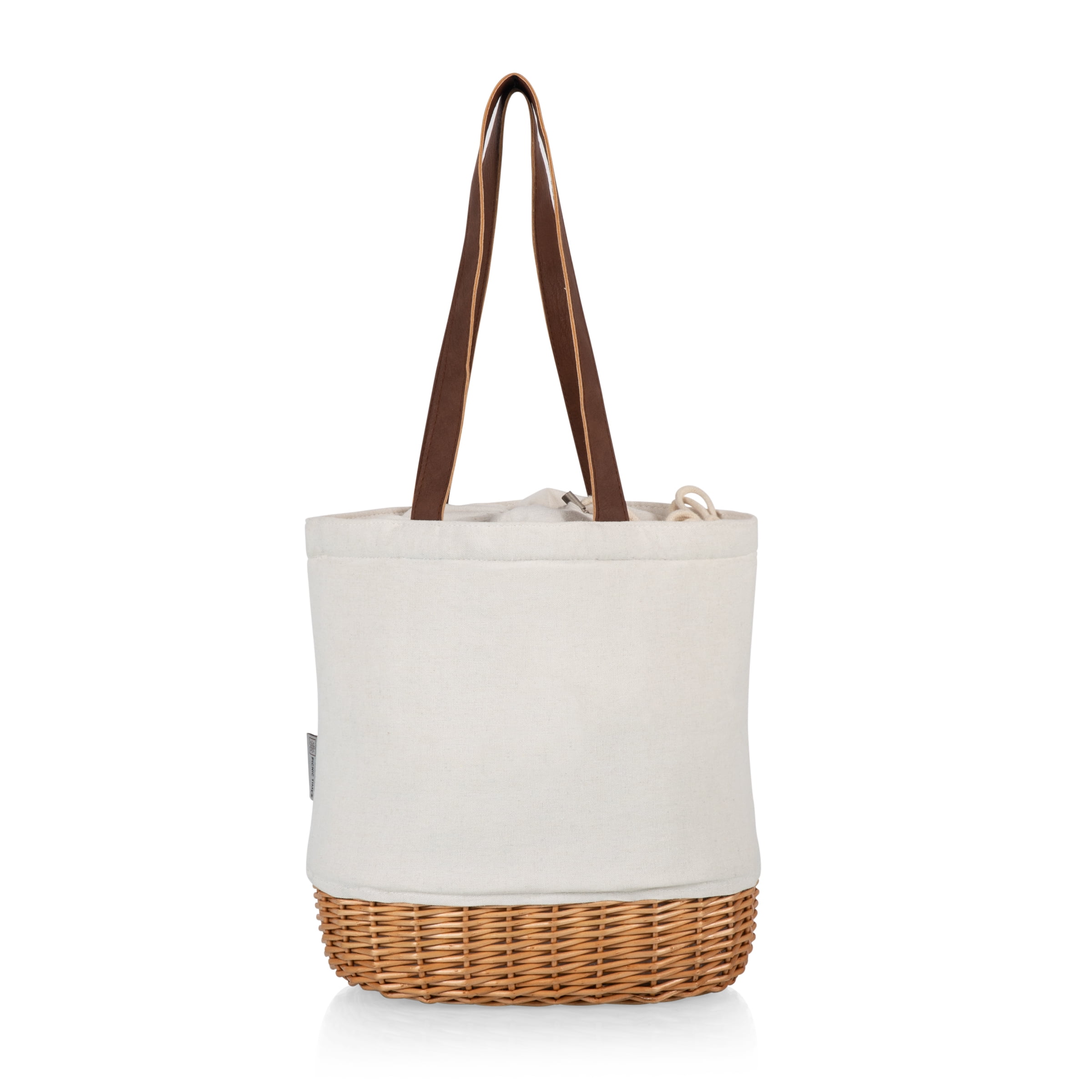 Picnic Time Pico Willow and Canvas Insulated Lunch Basket, Natural ...