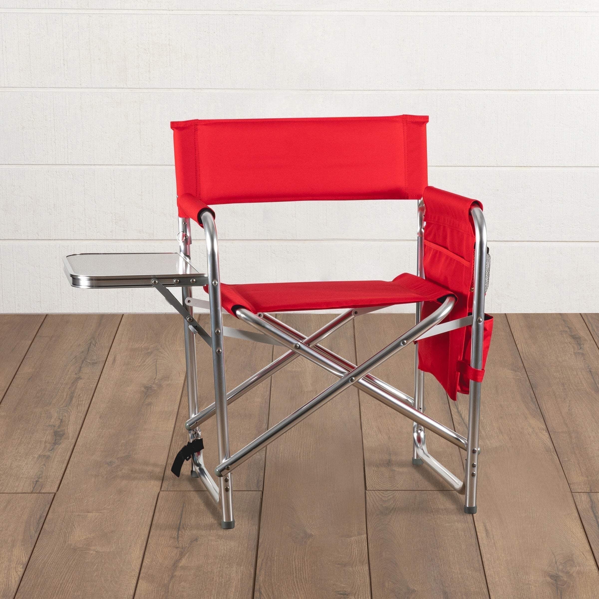 ONIVA Sports Chair with Side Table, Foldable Camp Chair for Adults, Red ...