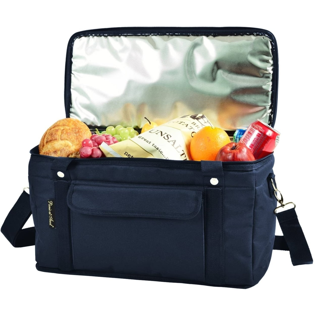 Picnic at Ascot Hybrid Semi-Rigid Folding Cooler Bag 42 Can Blue ...