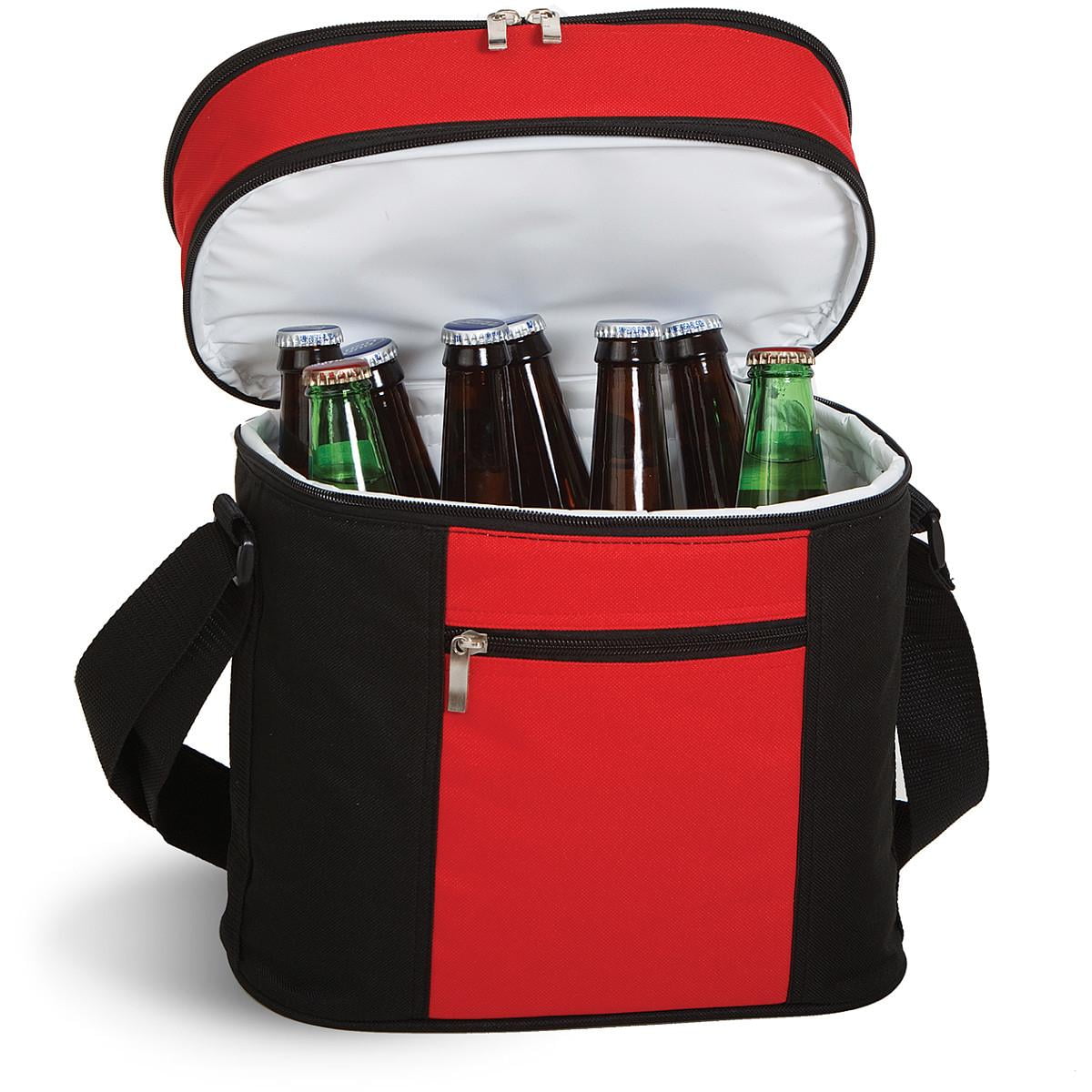 Picnic Plus PSM-342BR MTL Cooler, Black & Red - Walmart.com