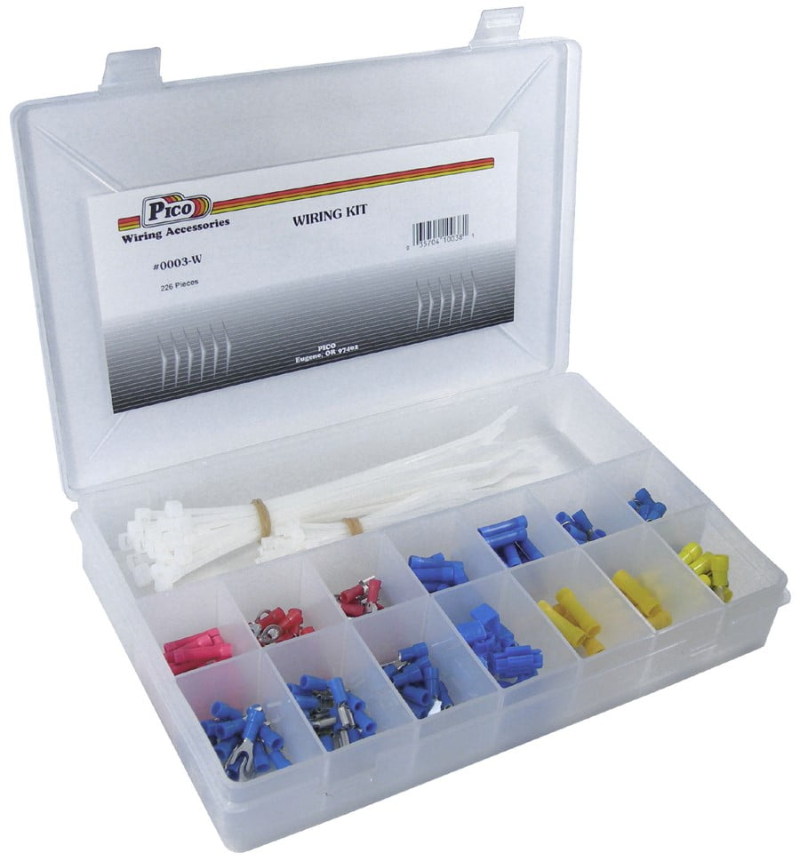 Pico 0003-W 226 Piece Solderless Electrical Terminals and Wire Ties ...