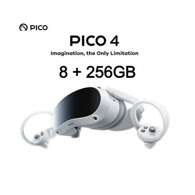 Pico 4 Lightweight VR Headset with 4K+ Resolution, 256GB/8GB, All-In-One Virtual Reality ...