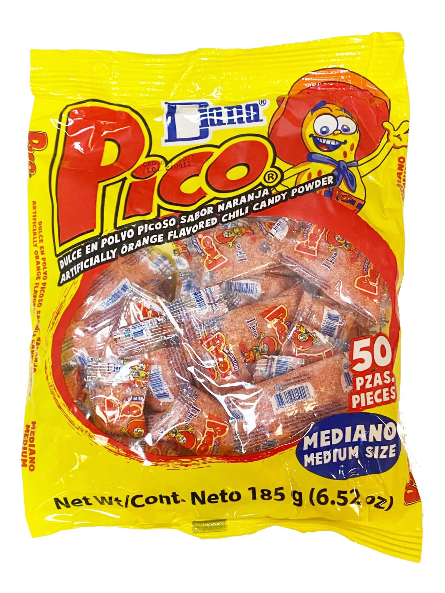 Pico Mediano, The Original Orange Flavor Hot Candy Powder, 50 ...