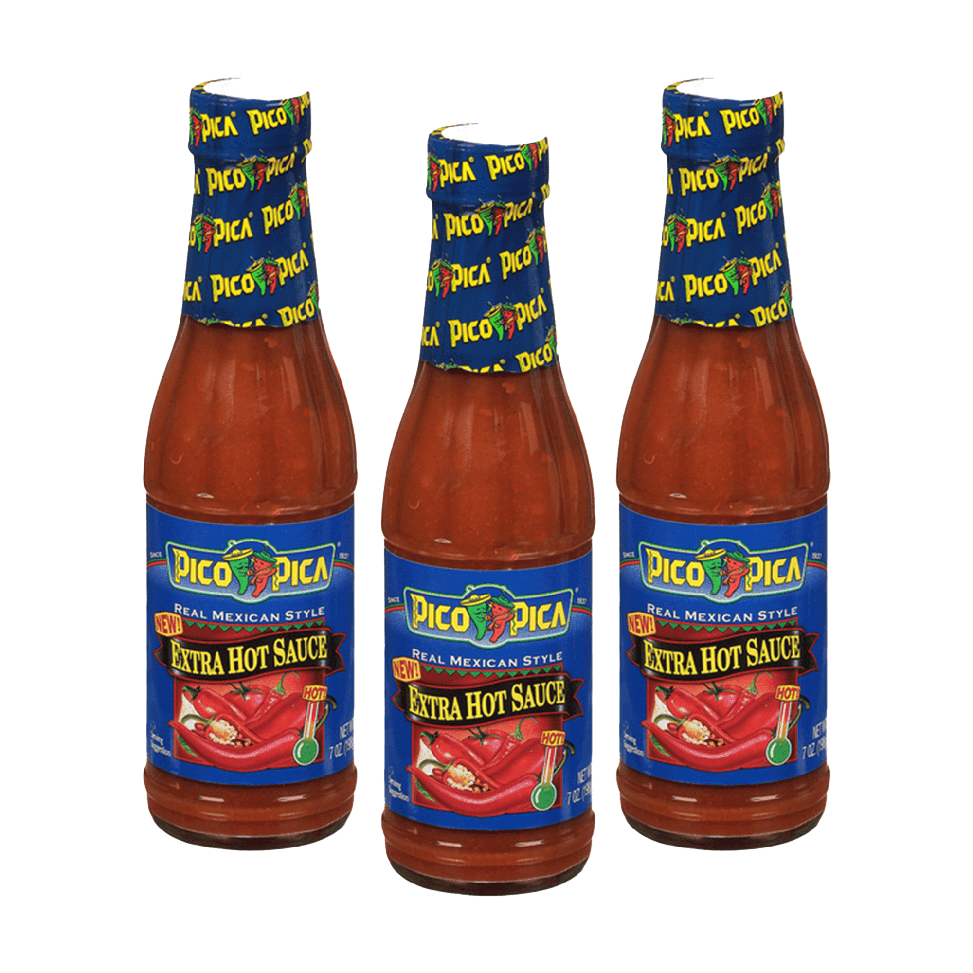 Pico Pica Extra Hot Sauce, 7 oz (Pack of 3) – Allergen-Free - Walmart.com