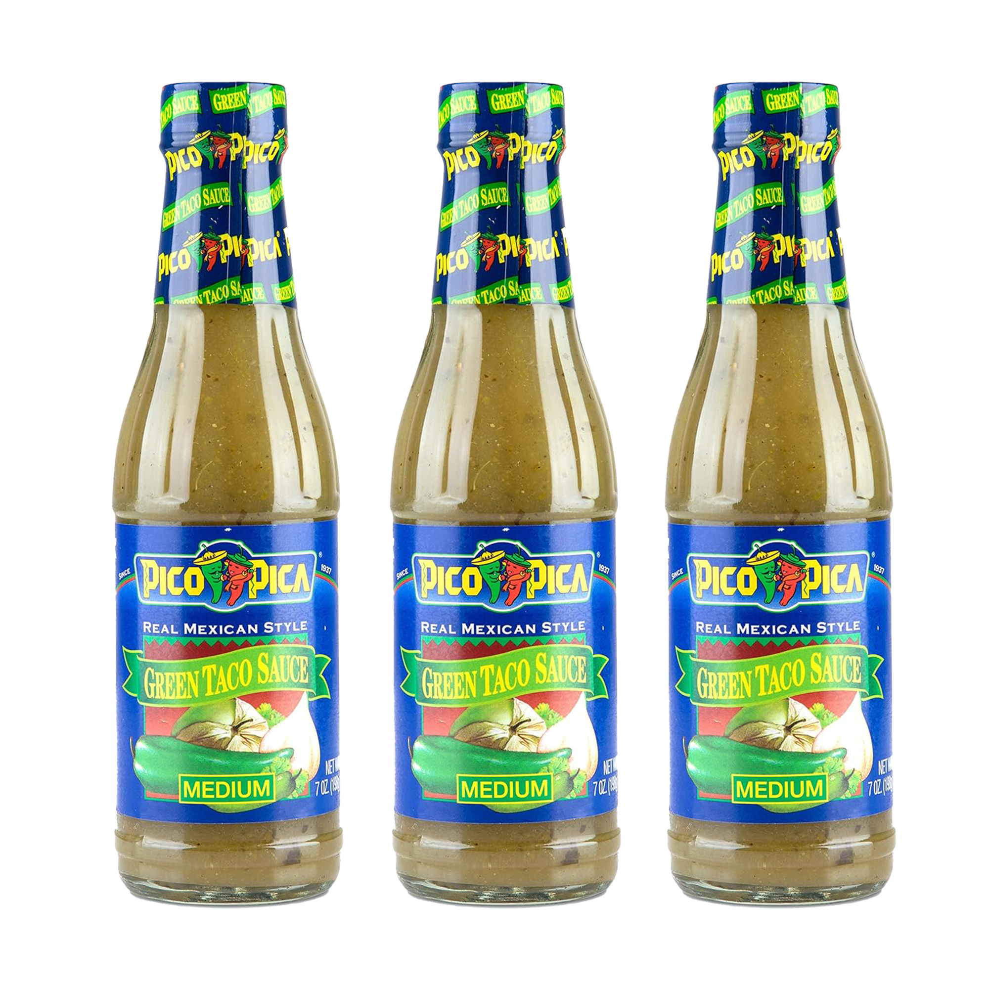 Pico Pica Green Taco Sauce, 7 oz (Pack of 3) – Allergen-Free - Walmart.com