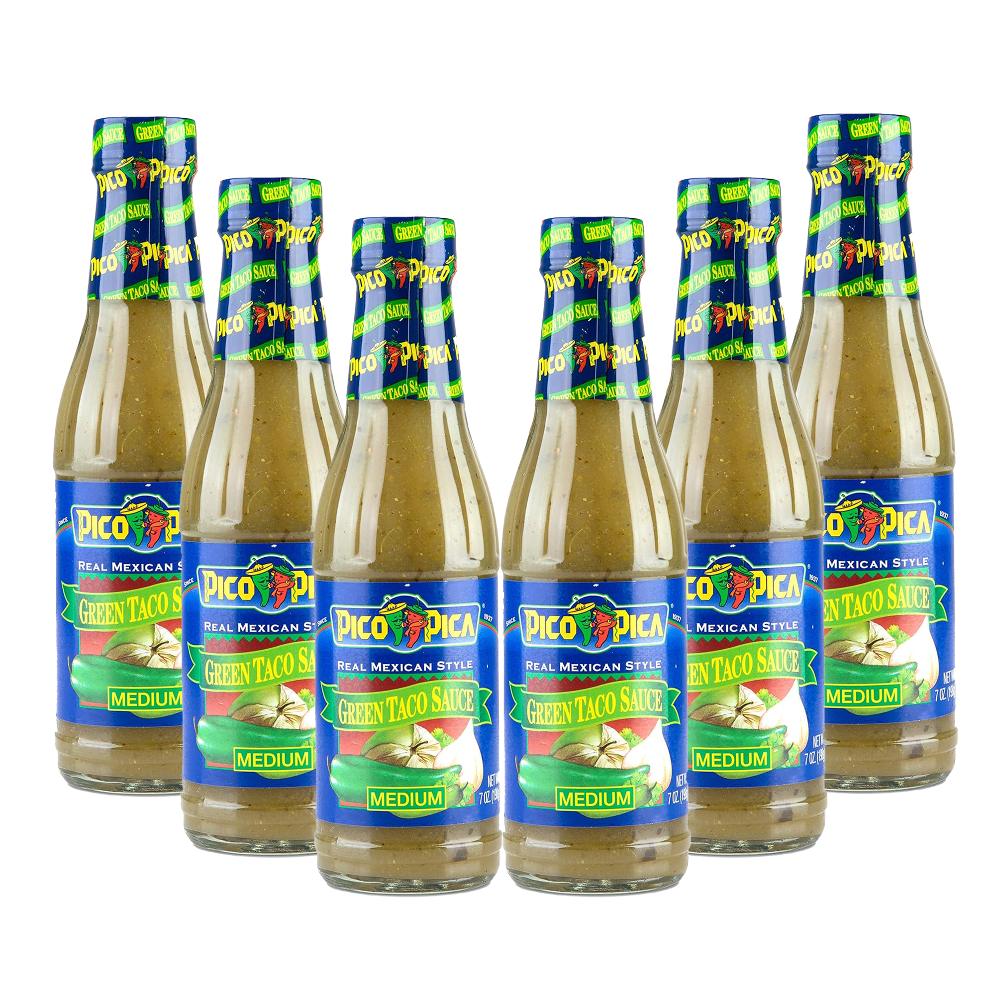 Pico Pica Green Taco Sauce, 7 oz (Pack of 6) – Allergen-Free - Walmart.com