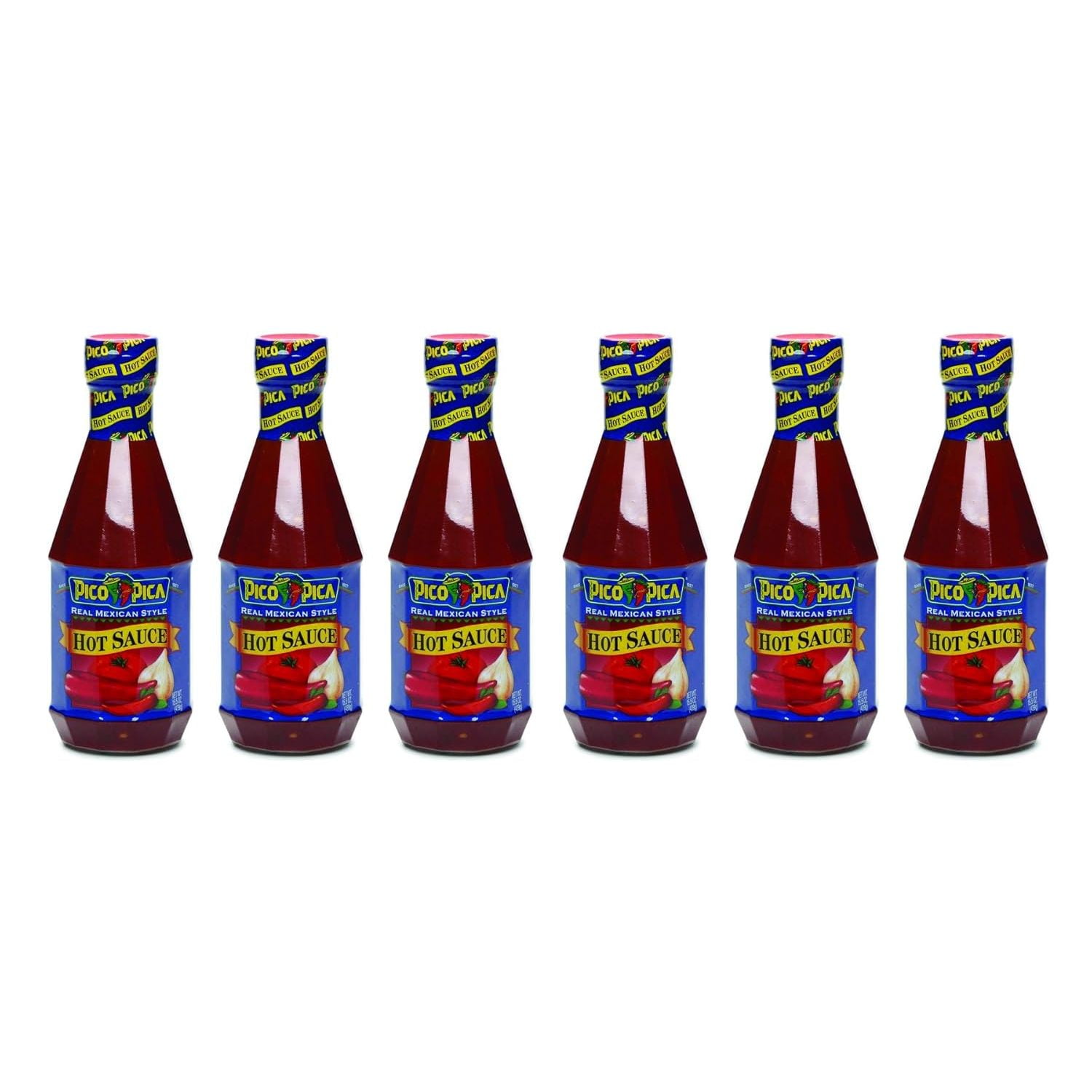 Pico Pica Mexican Hot Sauce - HOT - 15.5 Ounces 6 Pack - Walmart.com