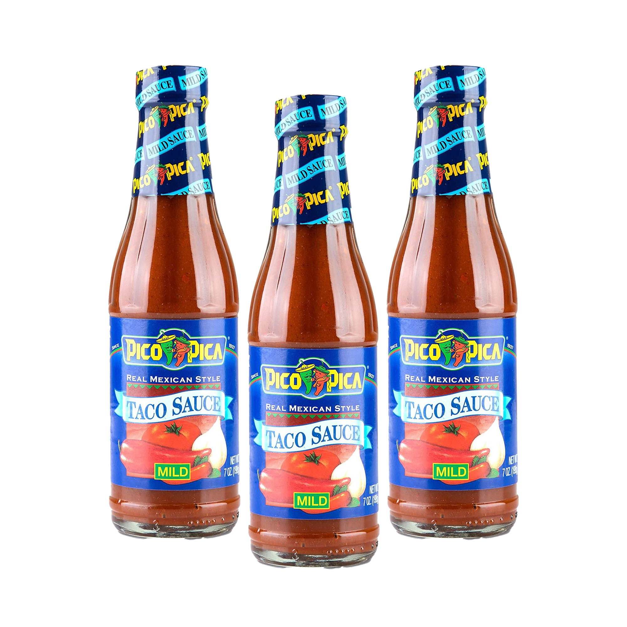 Pico Pica Taco Sauce (Mild), 7 oz (Pack of 3) – Allergen-Free - Walmart.com