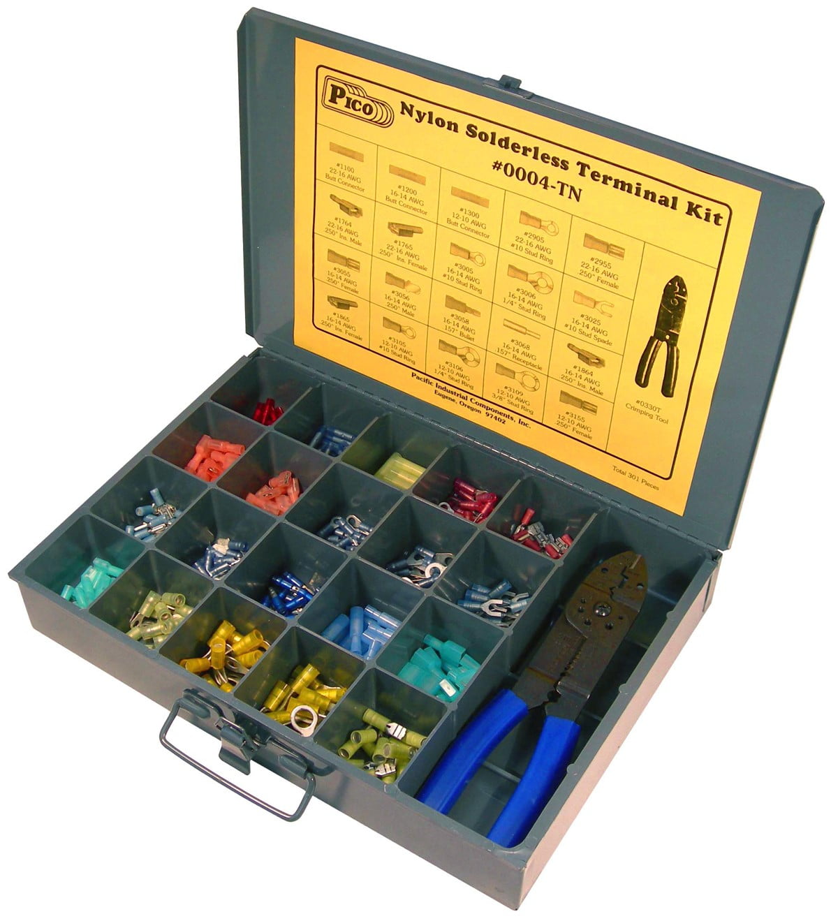 Pico 0004-TN 301 Piece Nylon Sleeved Solderless Electrical Terminals ...