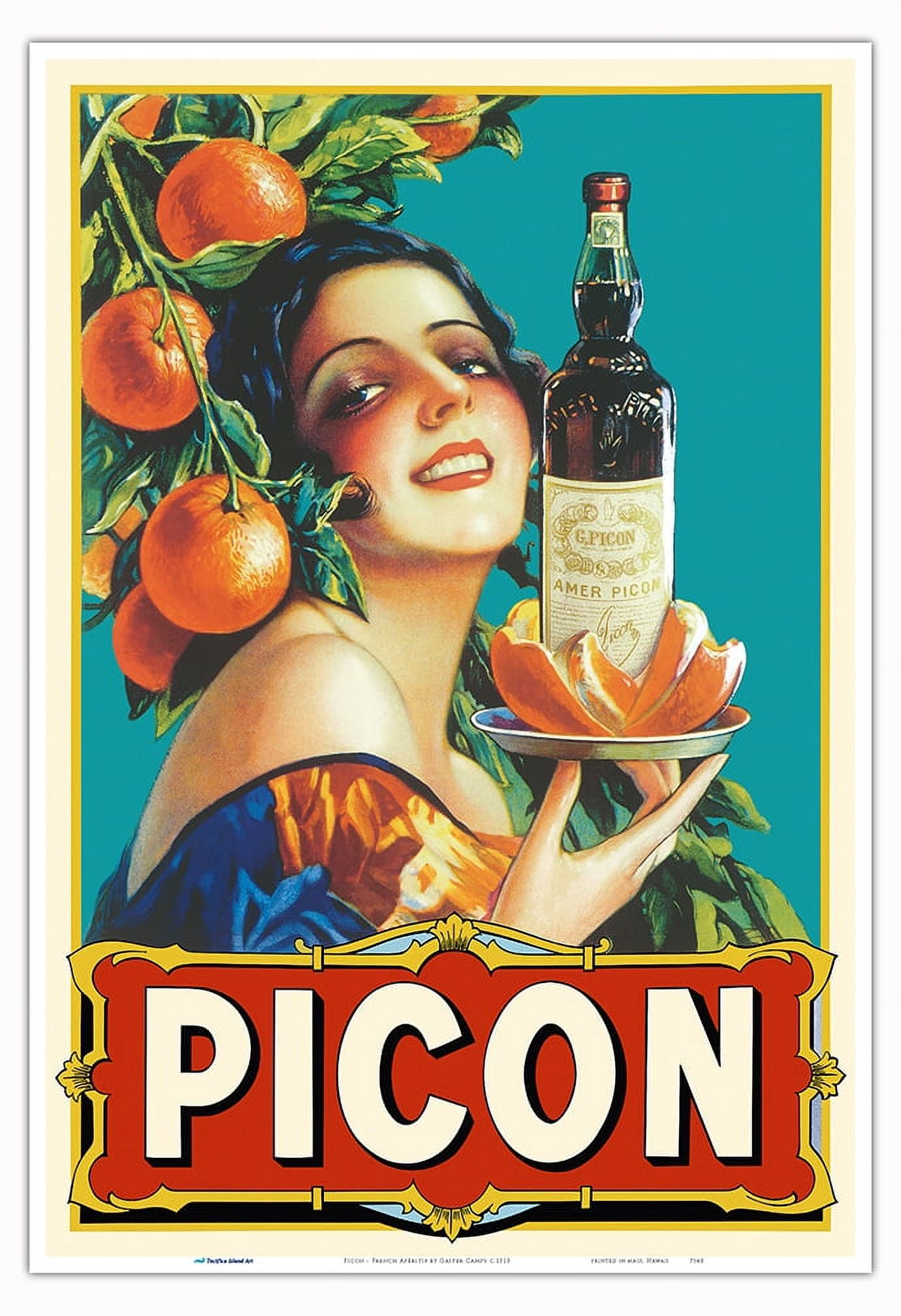 Picon - French Apéritif - Vintage Advertising Poster by Gaspar Camps c ...