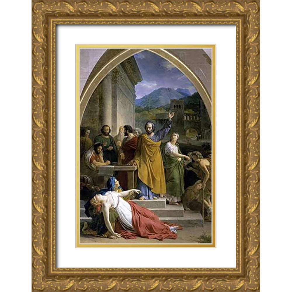 Picot, Francois Eduard 18x24 Gold Ornate Wood Framed with Double ...