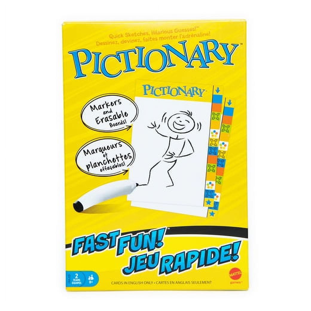 Pictionary Game, Fast Fun! Edition - A Family Classic Board Game ...