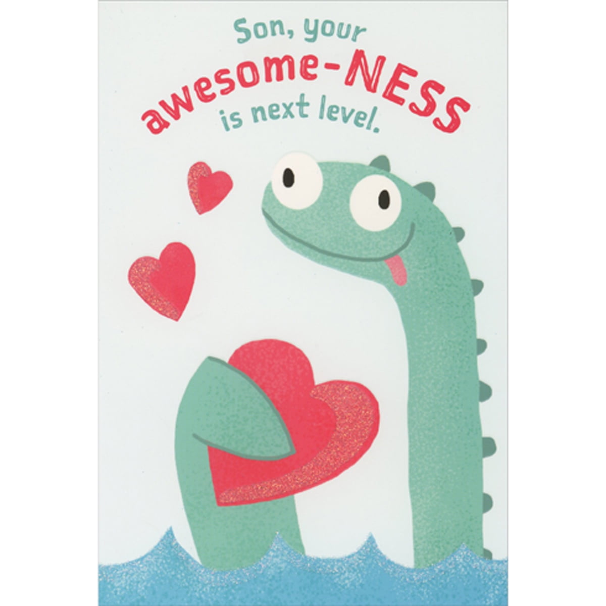 Pictura Awesome-Ness: Silly Lochness Monster Holding Heart Valentine's ...