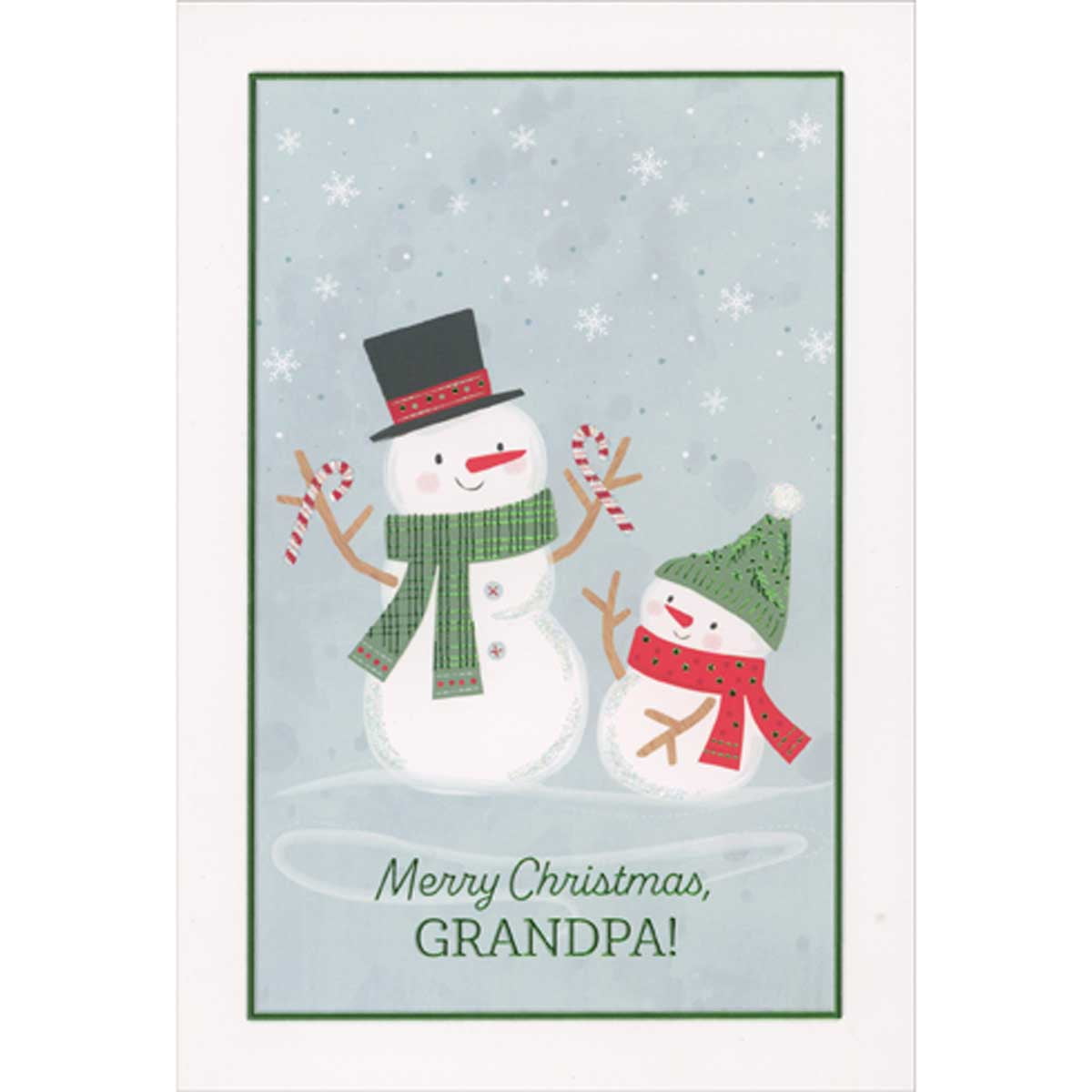 Pictura Big Snowman Holding Candy Canes for Small Snowman Juvenile ...