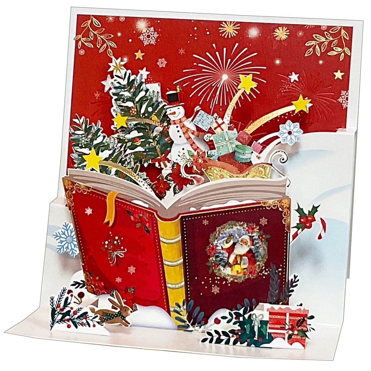 Pictura Christmas Storybook 6 1/4 Inches Tall 3D Pop-Up Christmas Card - Walmart.com