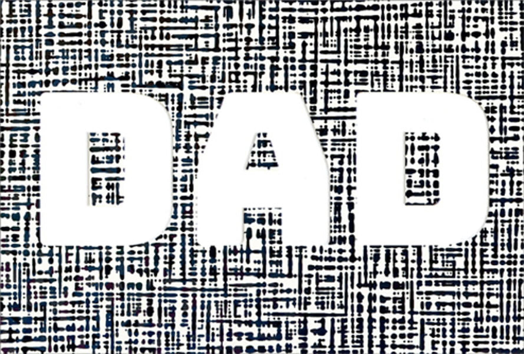 Pictura DAD : White Letters on Black Pattern Father's Day Card ...